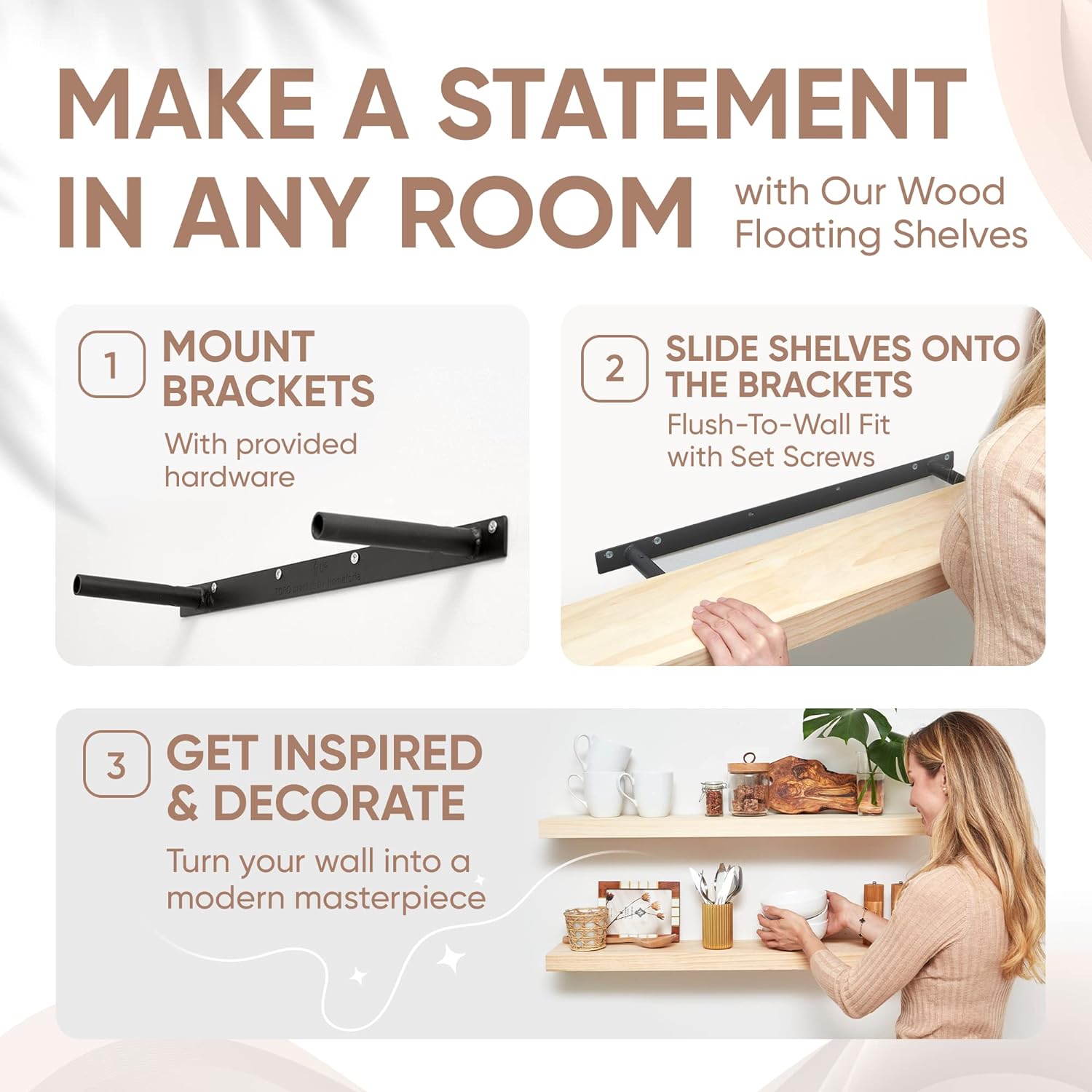 Homeforia Rustic Farmhouse Floating Shelves Review - Sturdy DIY ...